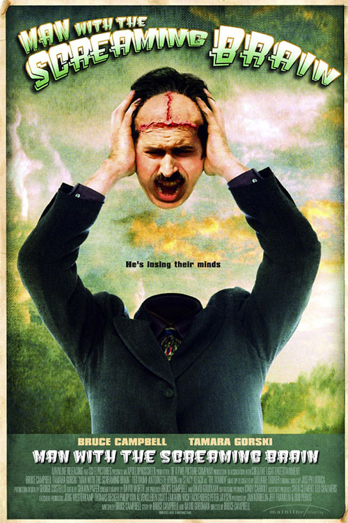 Affiches de cinéma de Man with the Screaming Brain de Bruce Campbell ...